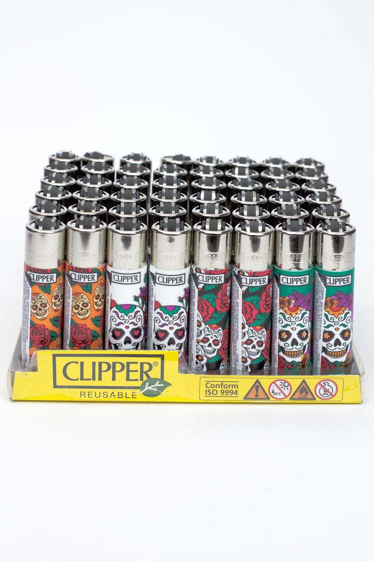 Clipper Mexican Skull Refillable Lighters